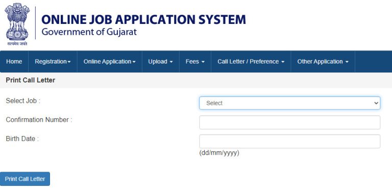 GPSSB Talati Call Letter 2023 (OJAS) | MaruGujarat.net