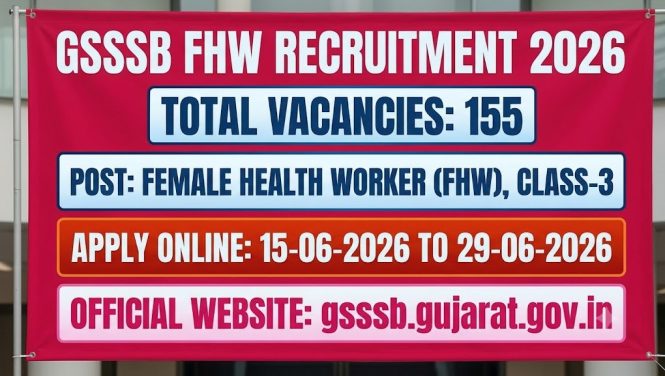 GSSSB FHW Recruitment 2026 Apply Online for 155 Posts (OJAS ...